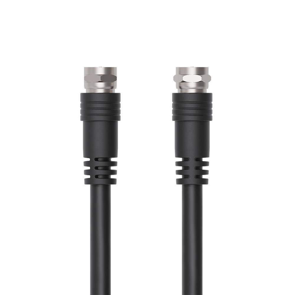 Commercial Electric 100 ft. Black 18-Gauge RG6 Quad Coaxial Cable FS ...