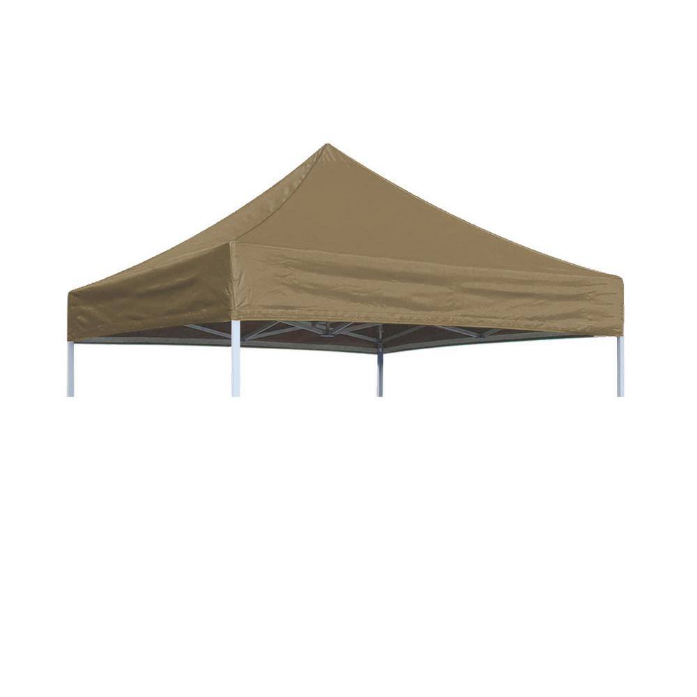 CoastShade 8 ft. x 8 ft. Khaki Pop Up Canopy Replacement Canopy Tent ...