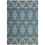 SAFAVIEH Martha Stewart Gray/Navy 9 ft. x 12 ft. Floral Indoor/Outdoor ...