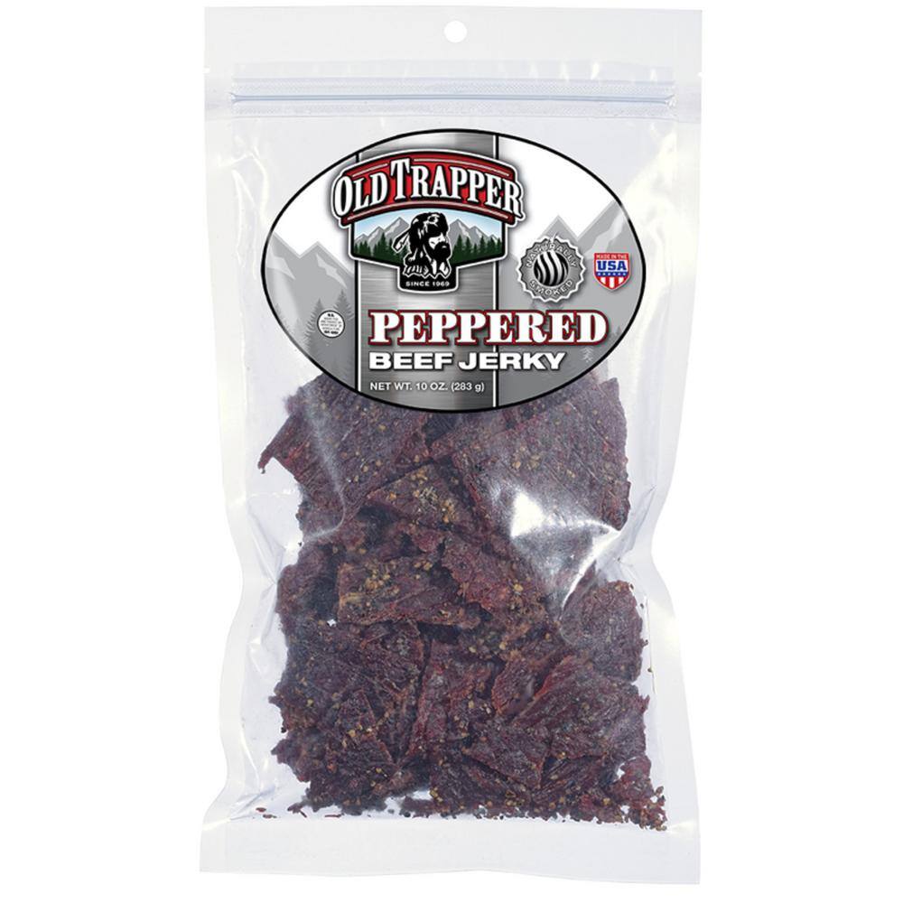 OLD TRAPPER 10 oz. Peppered Meat Snack 7485 - The Home Depot