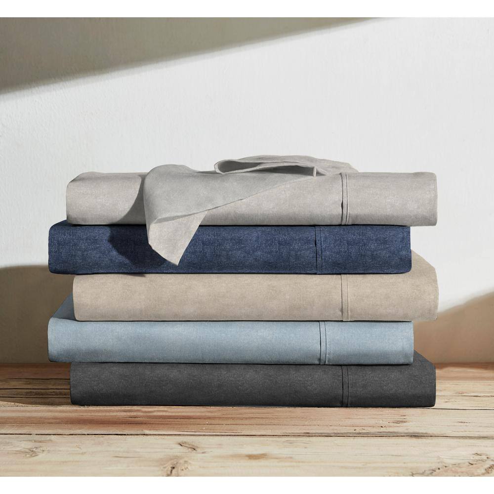 BRIELLE HOME Heather Printed Sheet Set, Charcoal-Queen BRL300MLNG264957 ...