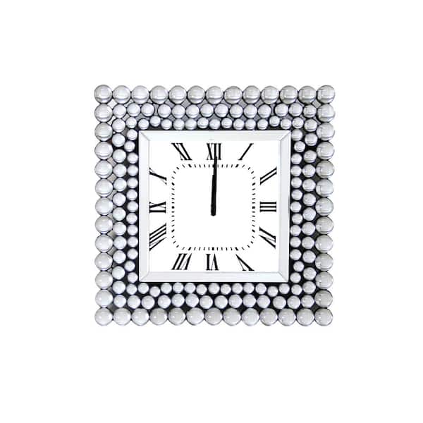 Acme Furniture Boffa White Analog Vintage Roman Numerals Wall Clock ...