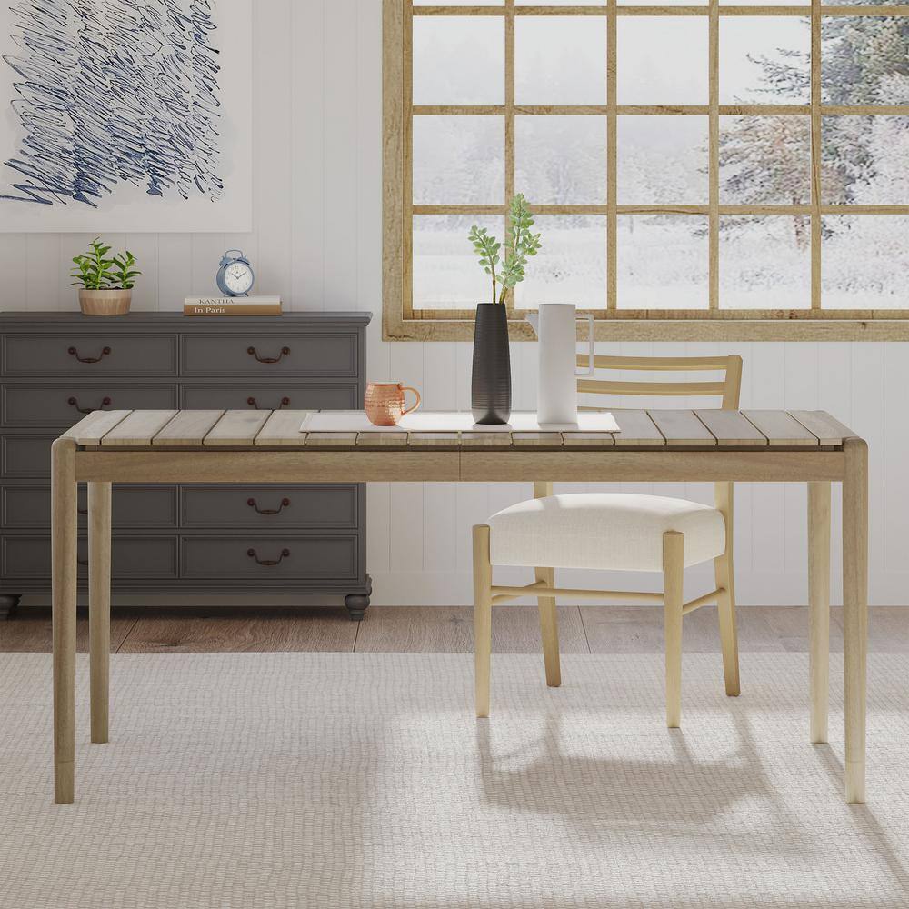 Noble House Demlow Light Ash Acacia Wood 4-legs Dining Table seats 6 ...
