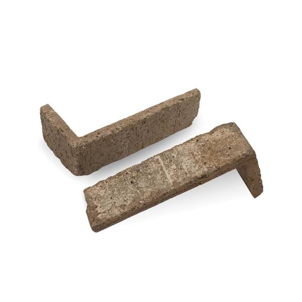 Old Mill Brick 7.625 in. x 2.25 in. Mojave Thin Brick Corner (Box of 25-Bricks) 01-02-003-042 ...