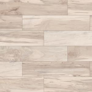 Florida Tile Home Collection Painted Wood Beige Chevron 6 in. x 24 in ...