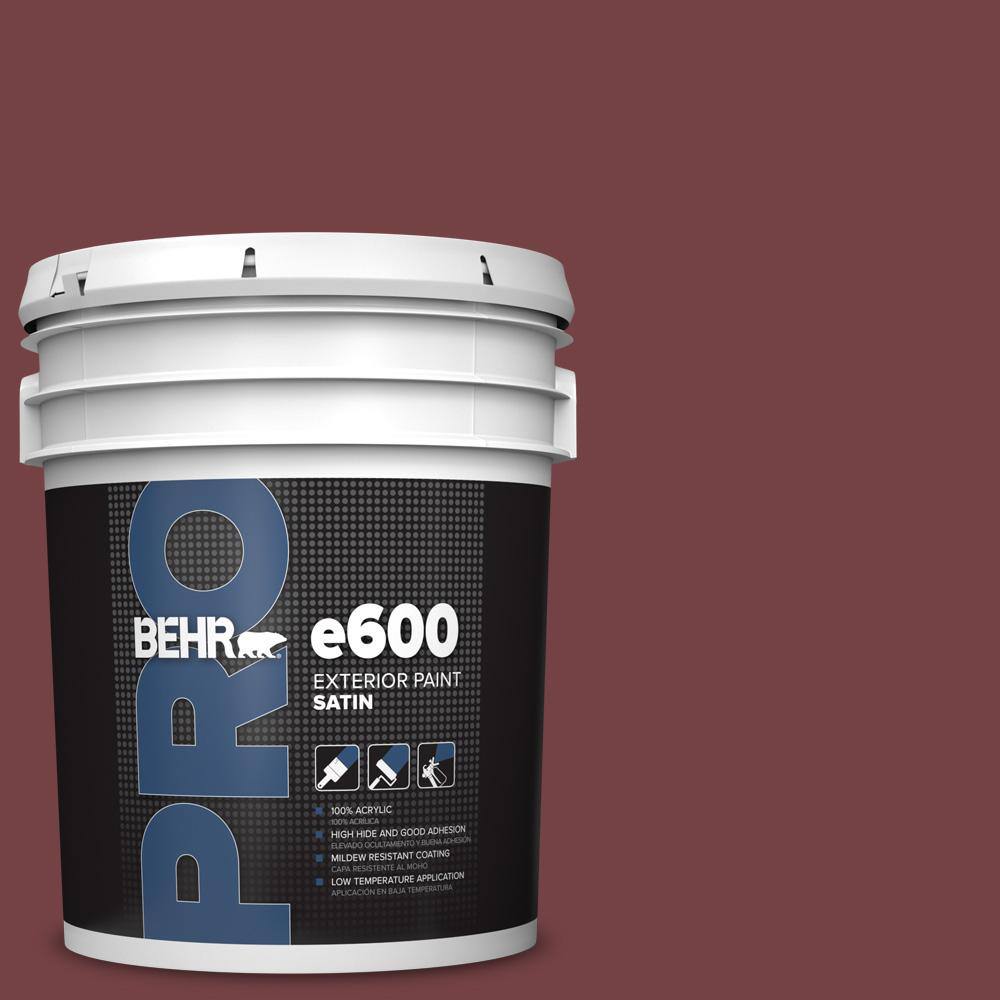 BEHR PRO 5 gal. #MQ1-15 Rumors Satin Exterior Paint PR64305 - The Home ...