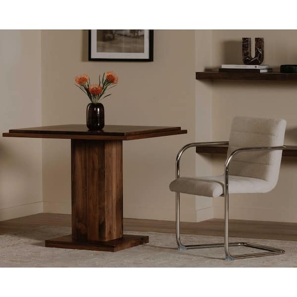 NADAAL STUDIOS Calyx Contemporary Walnut Brown Solid Walnut Wood 35 in ...