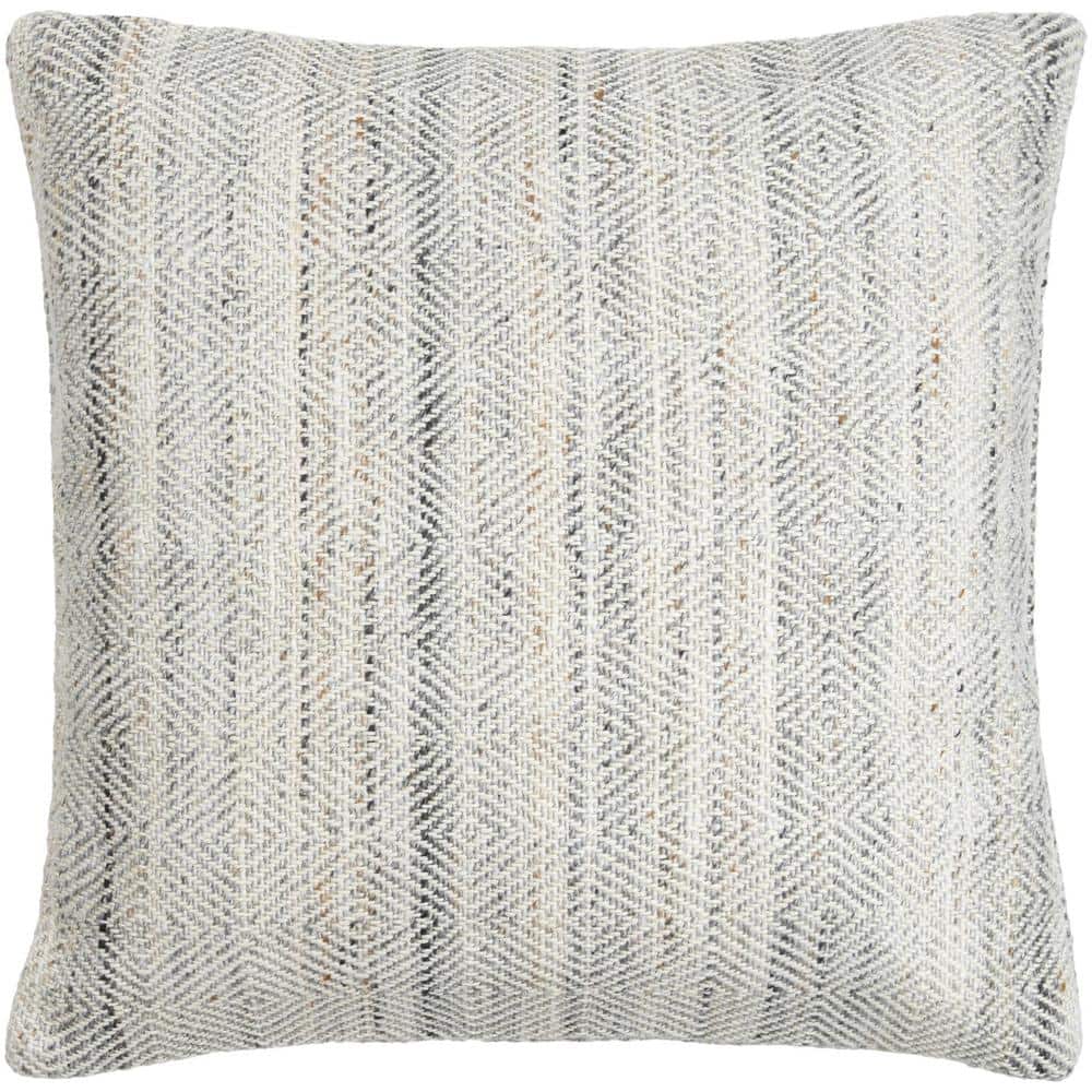 Artistic Weavers Boulder Slate Woven Down Fill 22 in. x 22 in. Decorative Pillow BLD001-2222D ...