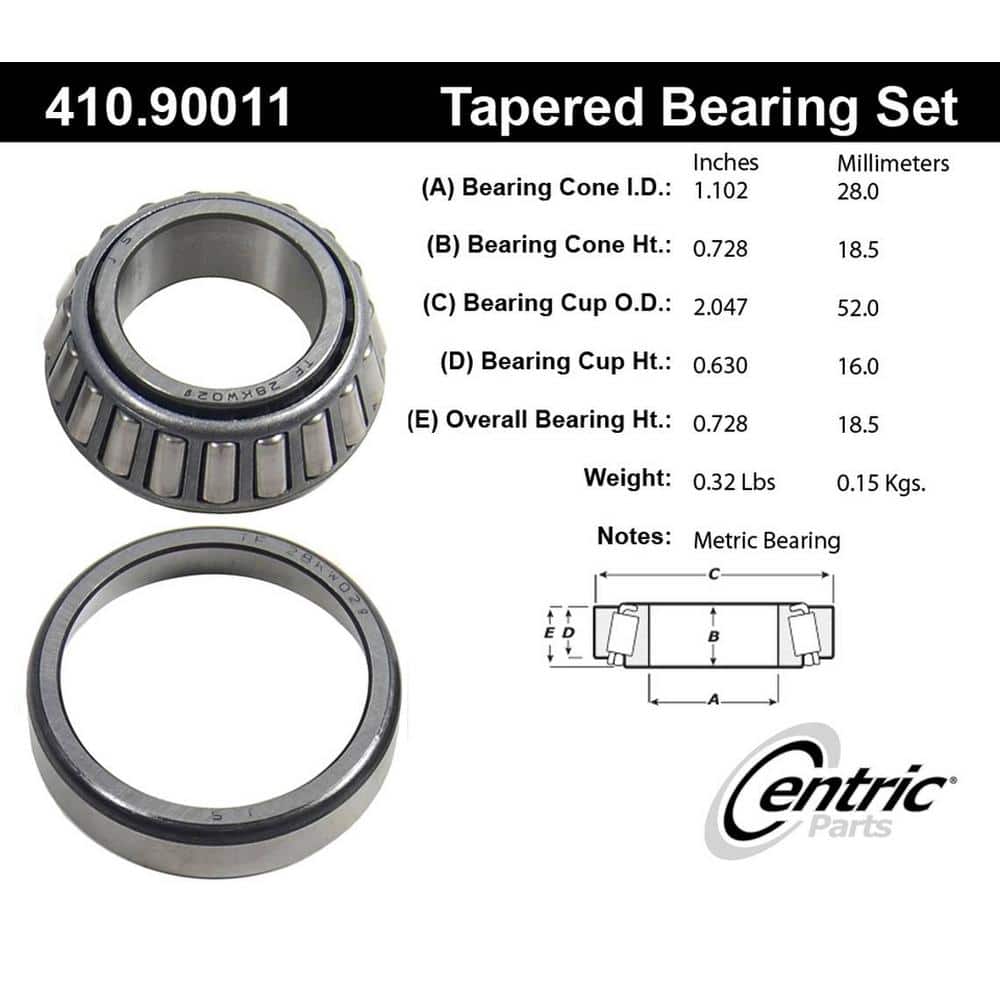 Centric Parts Wheel Bearing 410.90011E - The Home Depot