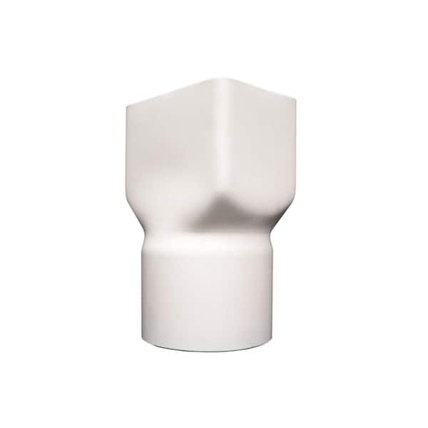 4 in. Spigot x 6 in. Spigot x 6 in. PVC Downspout Adapter 0466FH - The ...