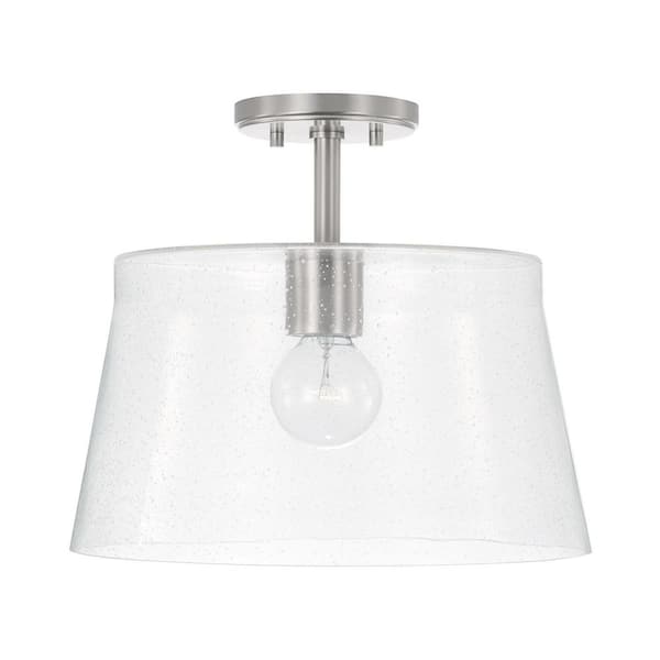 HOMEPLACE LIGHTING Baker 14 in. W x 14 in. H 1-Light Semi-Flush or ...