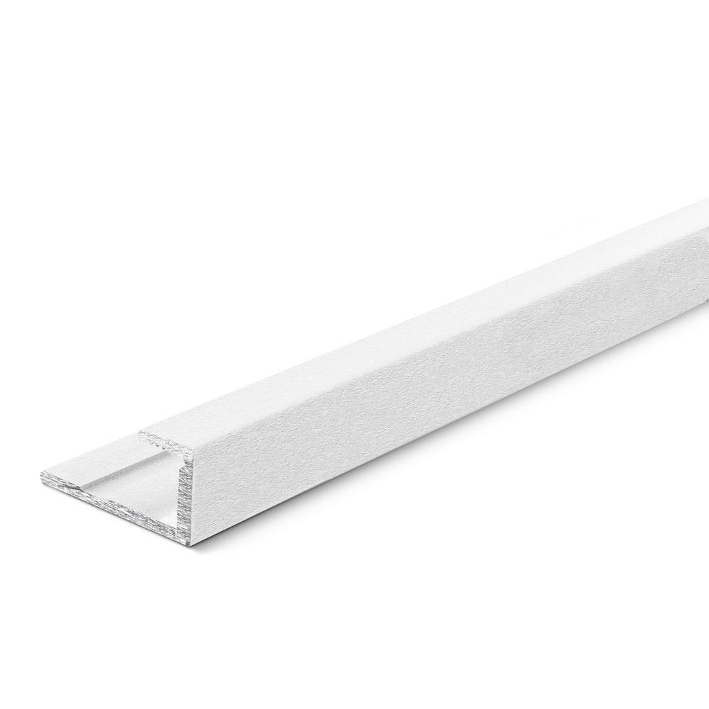 TrimMaster Textured White 5/16 in. x 98-1/2 in. Aluminum Square Tile ...