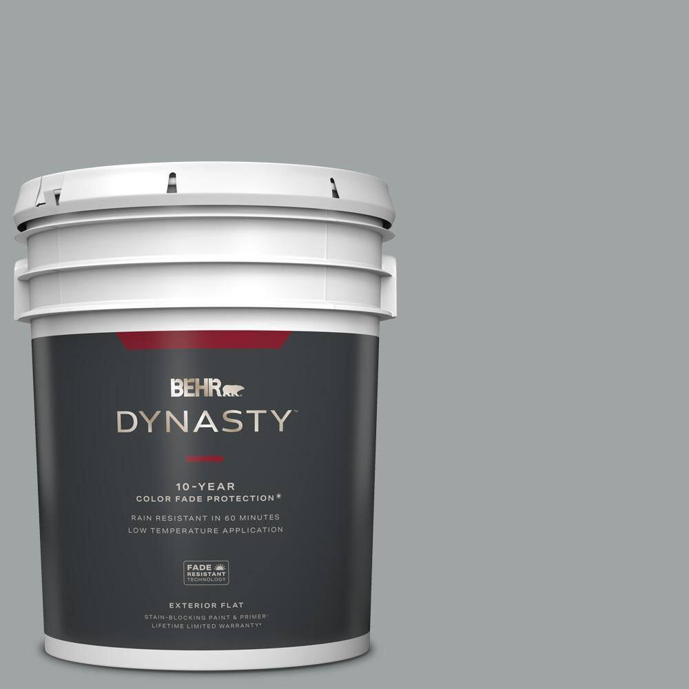 BEHR DYNASTY 5 gal. #MQ5-30 Silent Film Flat Exterior Stain-Blocking ...