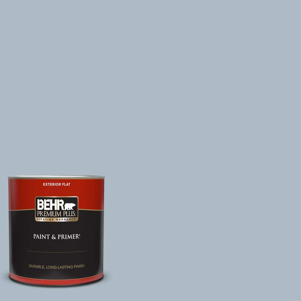 BEHR PREMIUM PLUS 1 qt. #PPU14-12 Hazy Skies Flat Exterior Paint ... BEHR PREMIUM PLUS 1 qt. #PPU14-12 Hazy Skies Flat Exterior Paint ...