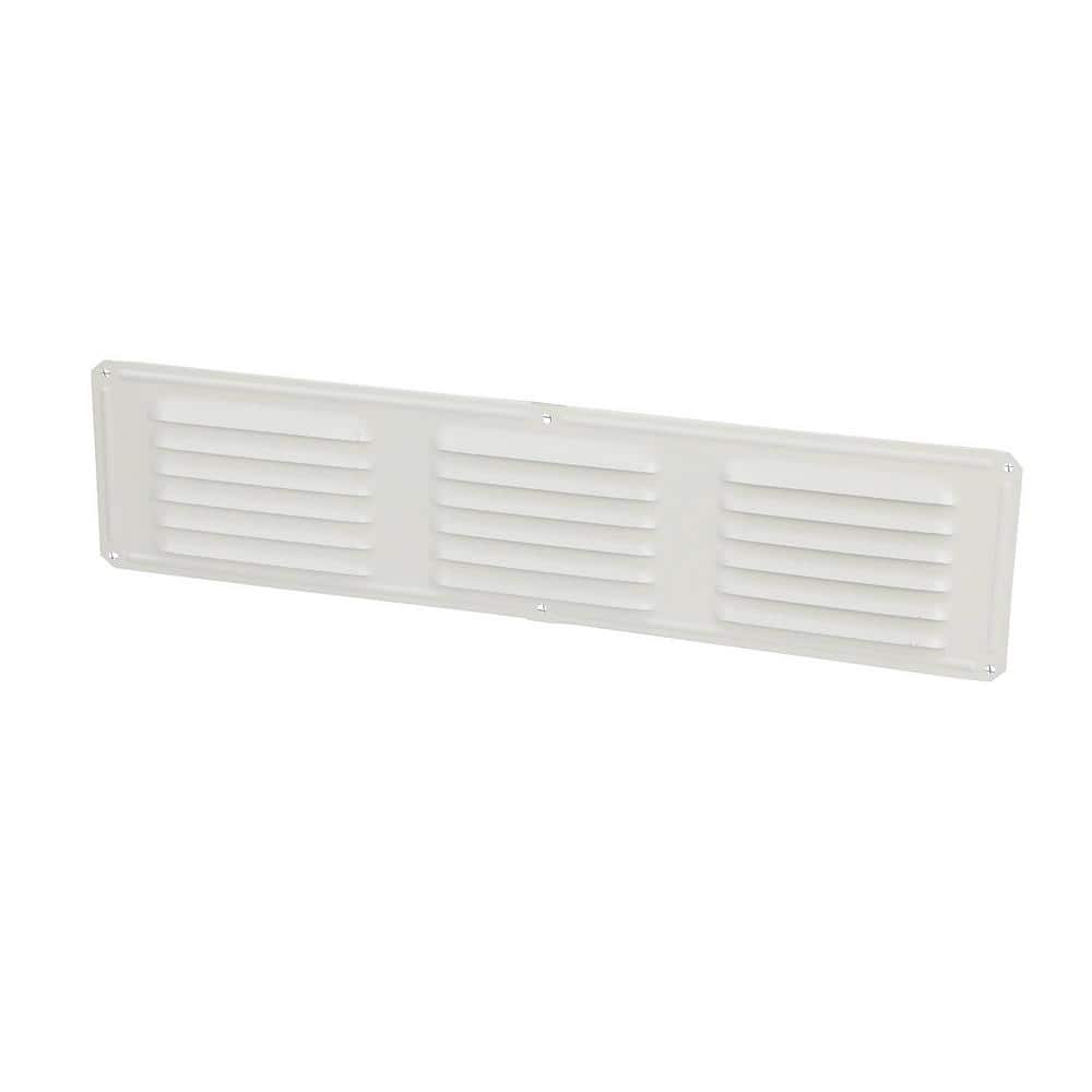 Air Vent 16 in. x 4 in. Rectangular White Weather Resistant Aluminum ...