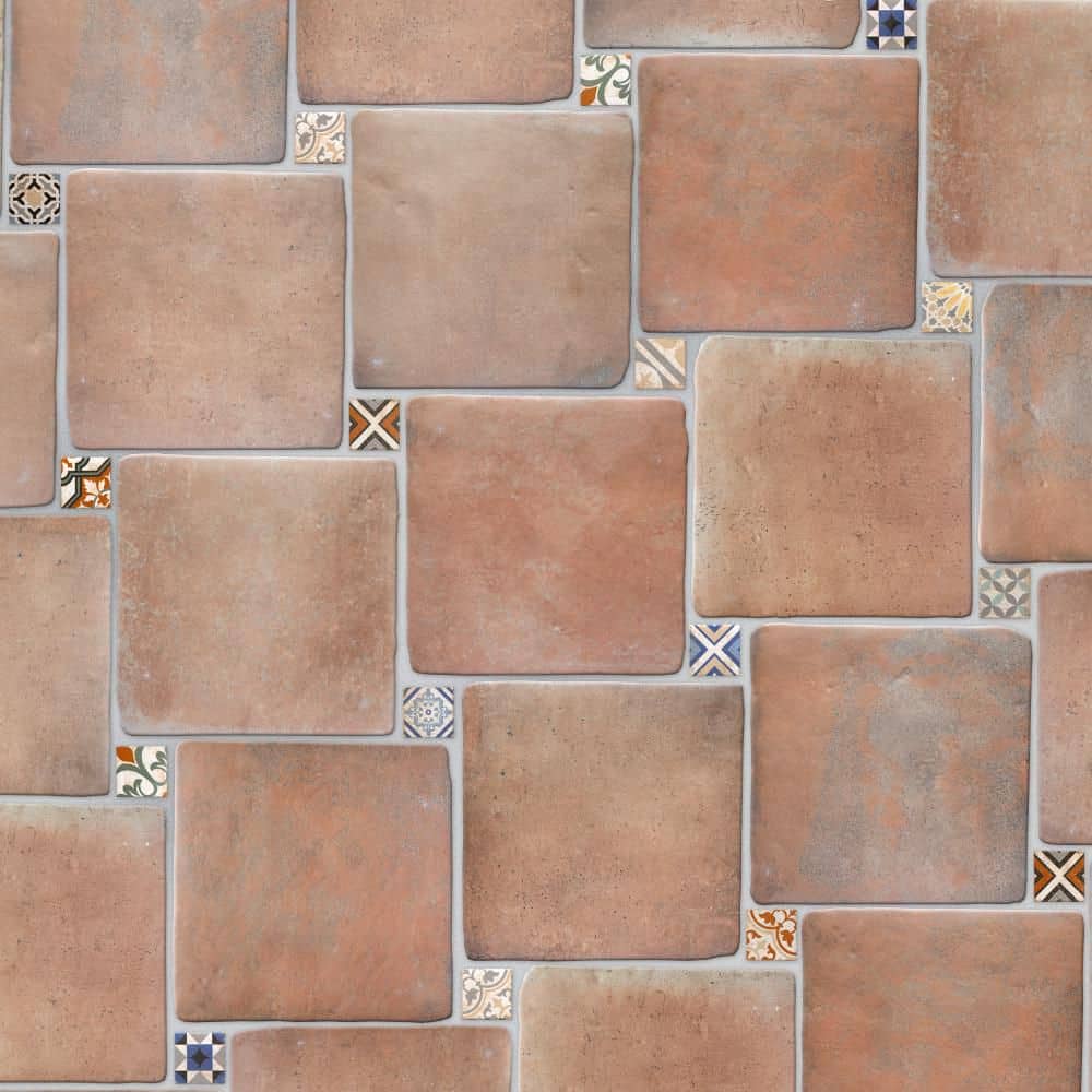 Merola Tile Benisa Marelle Cotto with Paladio Taco 12 in. x 14 in ...