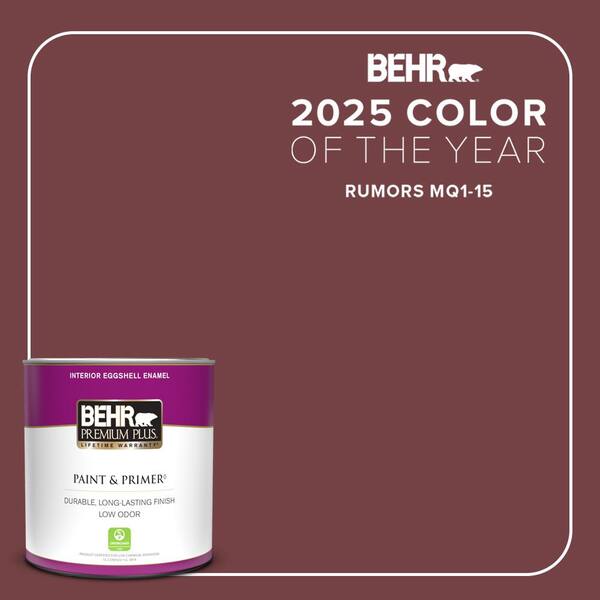 BEHR PREMIUM PLUS 1 qt. #MQ1-15 Rumors Eggshell Enamel Low Odor ...