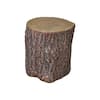 Watnature 16.5in. Concrete Faux Oak Stump Cover - Outdoor Side Table ...