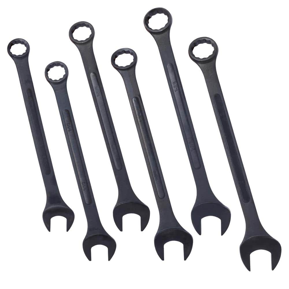 Flynama 6-Piece 1-3/8 in. to 2 in. Combination Wrench Set Extra Large ...