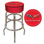 Trademark Corvette C6 31 in. Chrome Swivel Cushioned Bar Stool GM1000R ...