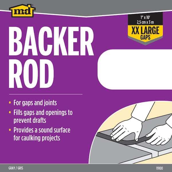 M-D Building Products 1 in. x 10 ft. Gray Foam Backer Rod Weatherstrip ...