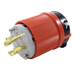 AC WORKS NEMA L15-30P 3-Phase 30 Amp 250-Volt 4-Prong Locking Male Plug with UL, C-UL Approval ...