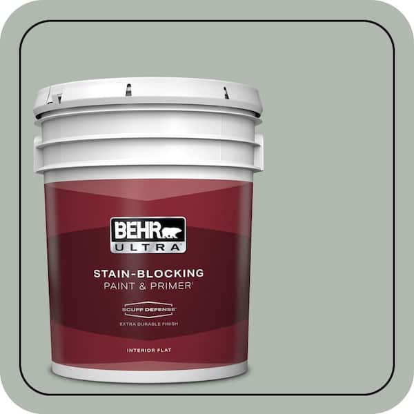 BEHR ULTRA 5 gal. #PPU12-14 Verdigris Extra Durable Flat Interior Paint ...