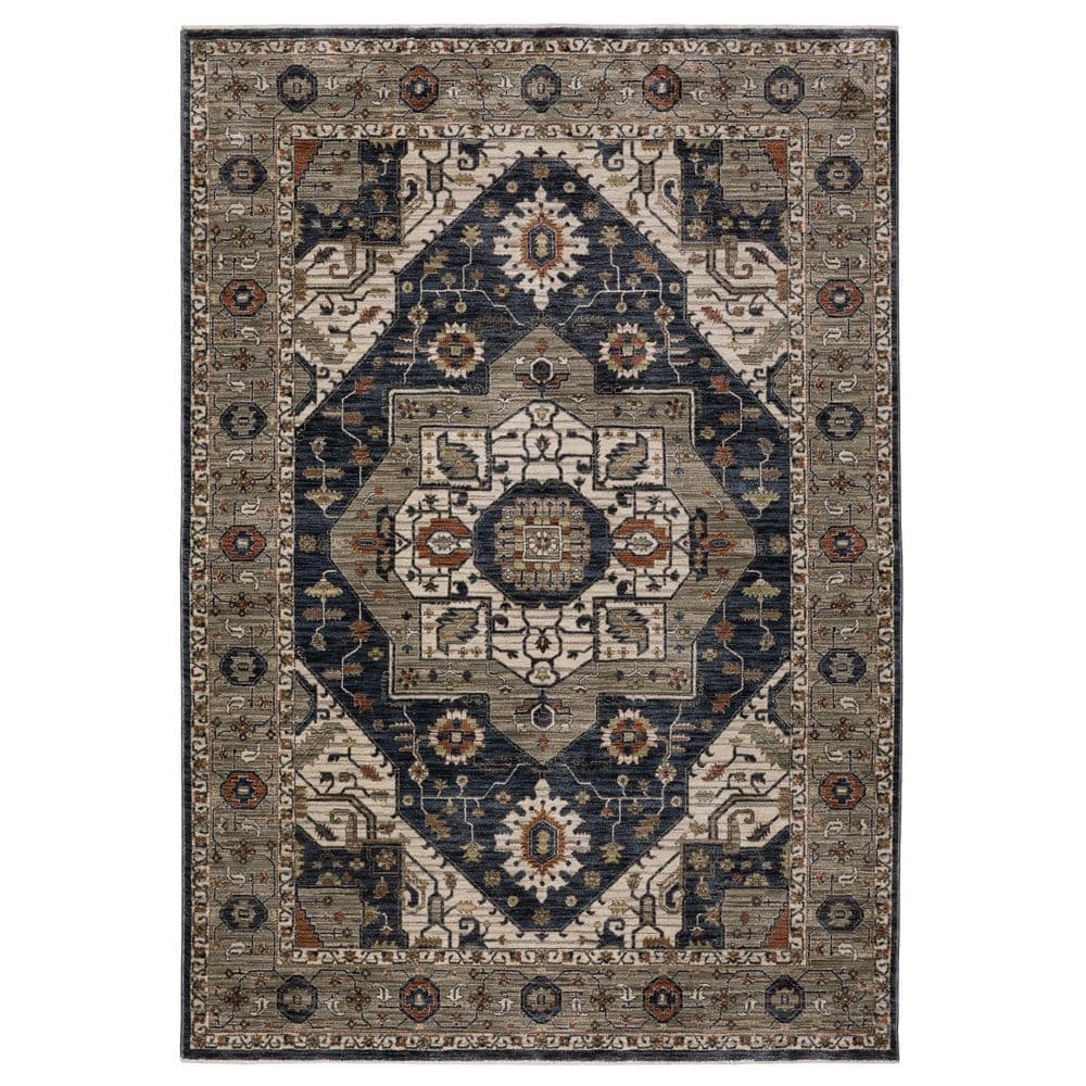 AVERLEY HOME Elanor Brown/Blue 10 ft. x 13 ft. Classic Oriental ...