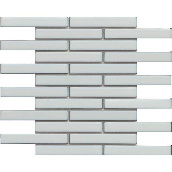 EMSER TILE Regala 20-Pack Gift 12 in. x 12 in. Glossy Offset Mosaic ...