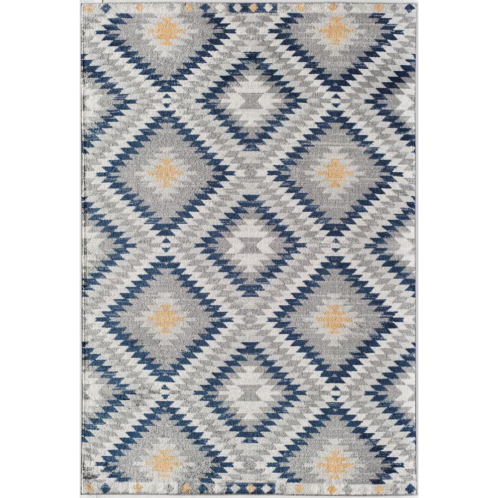 Rugs America Soleil Sunset Tribal Gray 8 ft. x 12 ft. Moroccan Area Rug ...