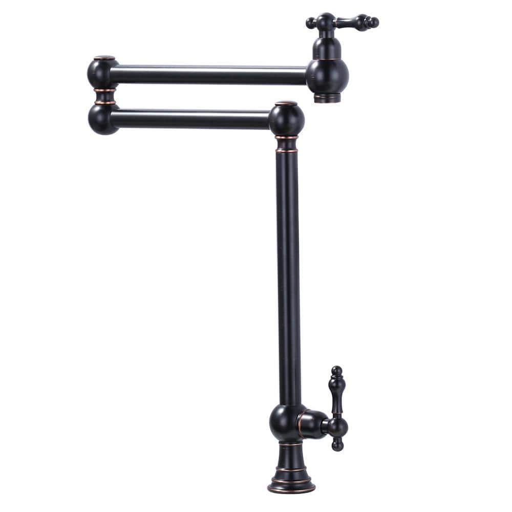 ALEASHA Deck Mounted Pot Filler with Double Handle and 2-Joints in ...