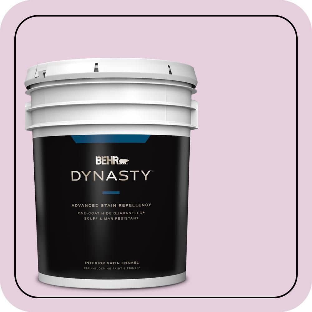 BEHR DYNASTY 5 gal. #680C-3 Rose Glow Satin Enamel Interior Stain ...