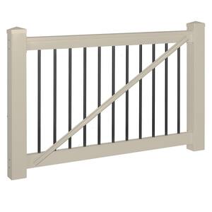 Weatherables Bellaire 3.5 ft. H x 72 in. W Khaki Vinyl Stair Railing ...