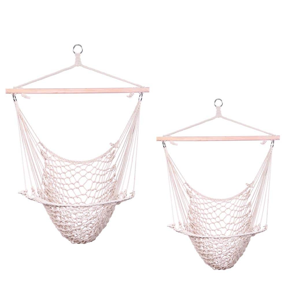 cenadinz 4 ft. Portable Cotton Hammock Outdoor Garden Cotton Hanging ...