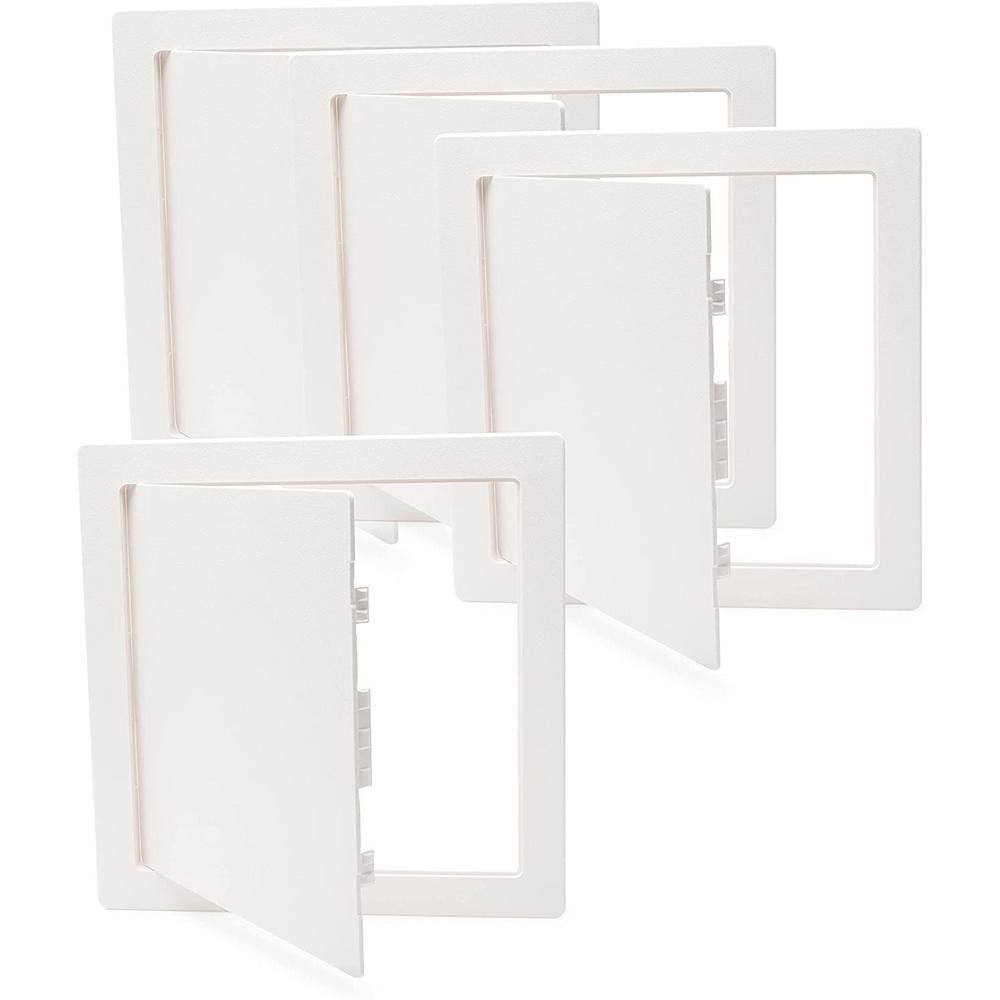 Morvat 12 in. x 12 in. Plastic Drywall Access Panel in White (4-Pack ...