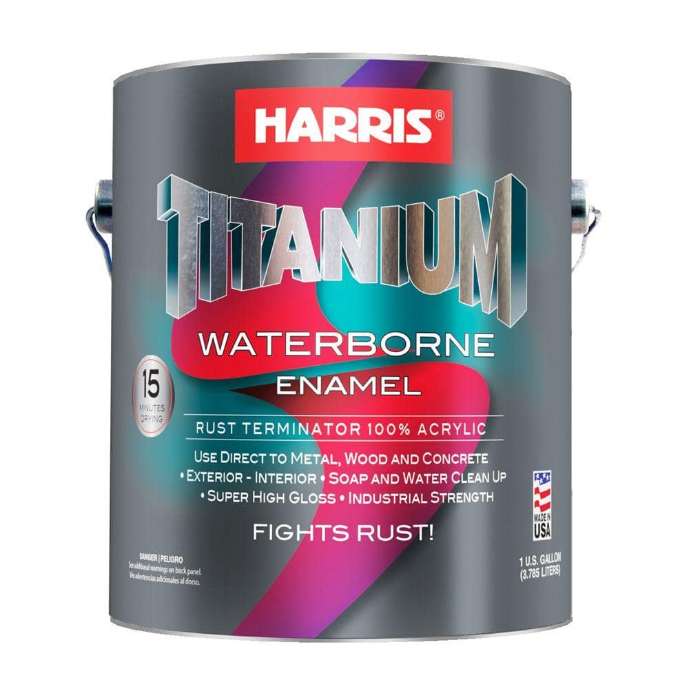 Harris 1 gal. Deep Base High Gloss Enamel Titanium Waterborne Interior ...