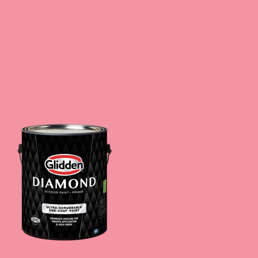 Glidden Diamond 1 gal. PPG1184-4 Pink Punch Eggshell Interior Paint ...