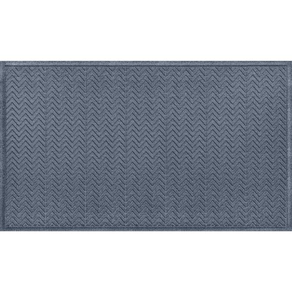 Bungalow Flooring Waterhog Chevron Bluestone 35 in. x 59 in. PET ...
