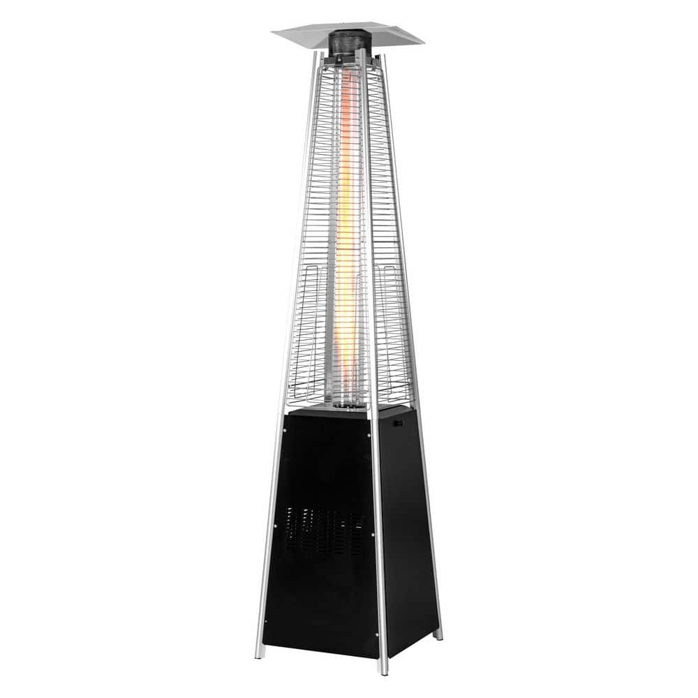 outermust 48,000 BTU Steel Propane Standing Pyramid Patio Heater with ...