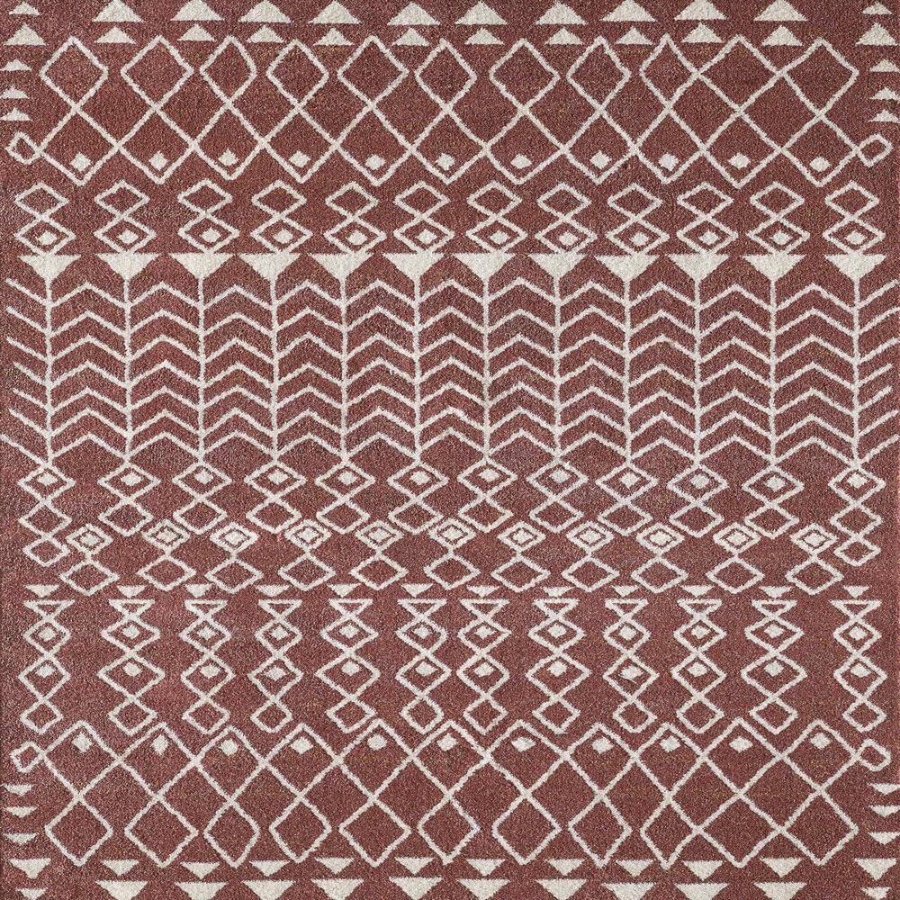 Eviva Loops Terracotta/Cream 3 ft. x 5 ft. Southwestern Area Rug RG1129 ...