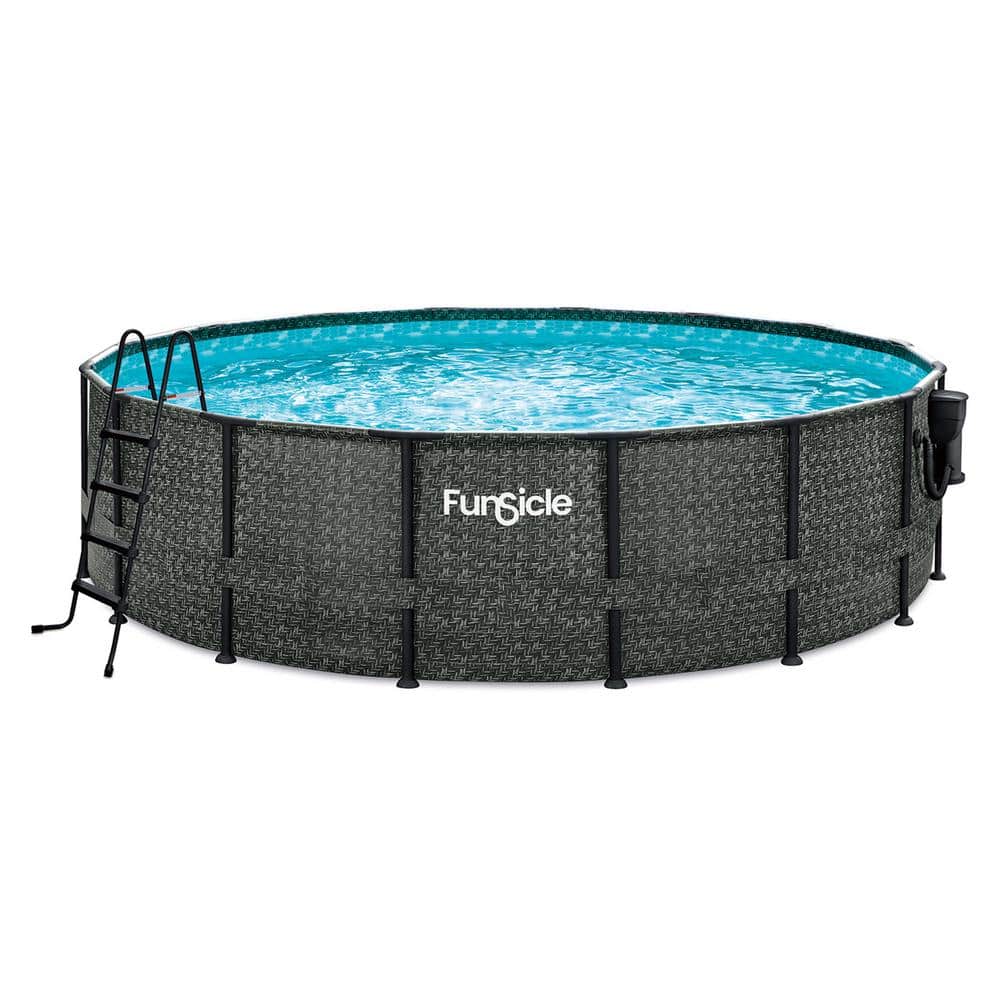 Reviews for Funsicle 16 ft. Round 48 in. Deep Metal Frame Above Ground ...