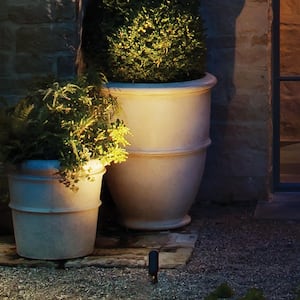 NuWatt 25W Outdoor Bronze Integrated LED Bullet Light, 3-Color ...