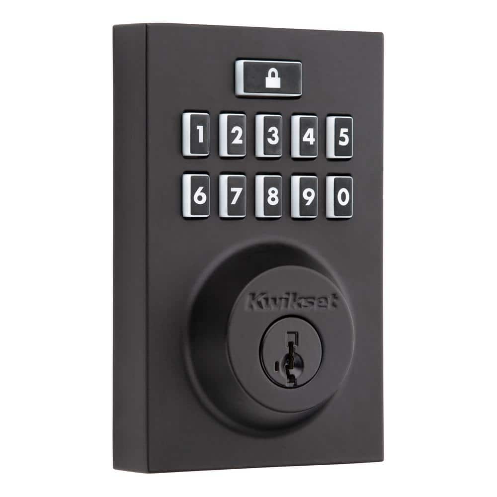 Kwikset SmartCode 914 Z-Wave Contemporary Matte Black Single Cylinder ...