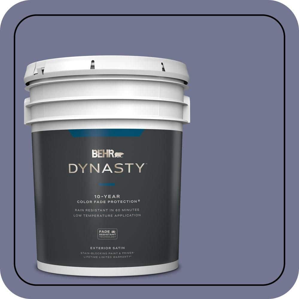 BEHR DYNASTY 5 gal. #S560-5 Royal Fortune Satin Enamel Exterior Stain ...