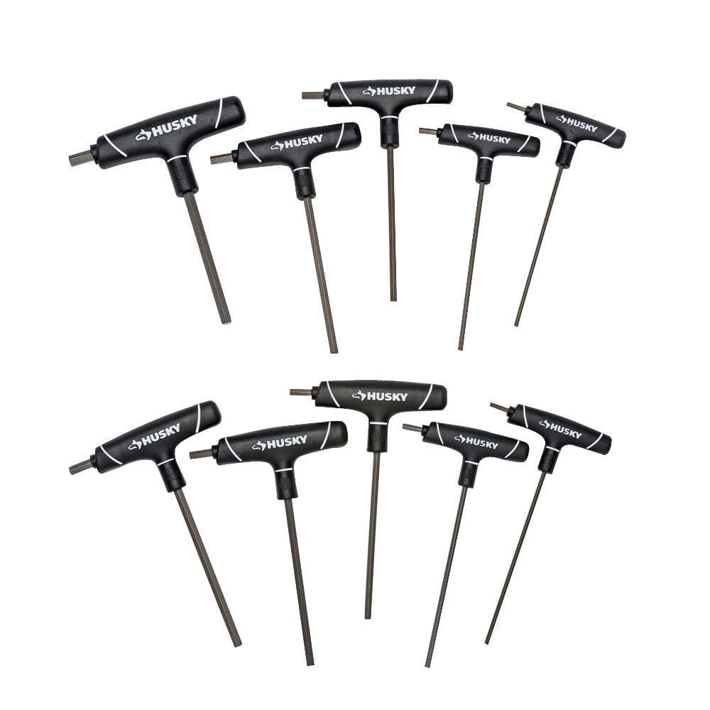 Husky SAE/Metric T-Handle Hex Key Set (10-Piece) HTHKSM10PC - The Home ...