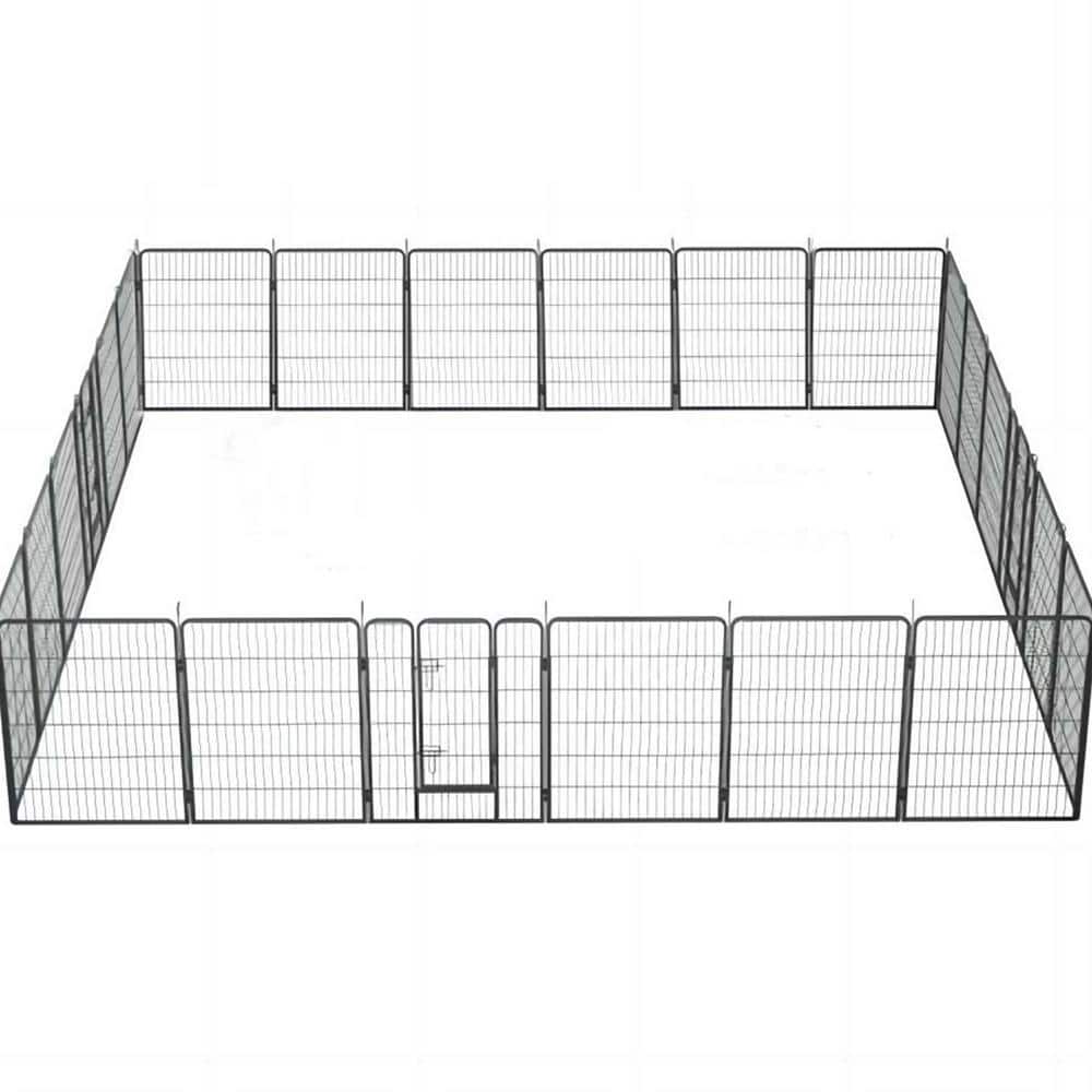Miscool 40 in. H x32 in. W Foldable Heavy-Duty Metal Exercise Pens ...