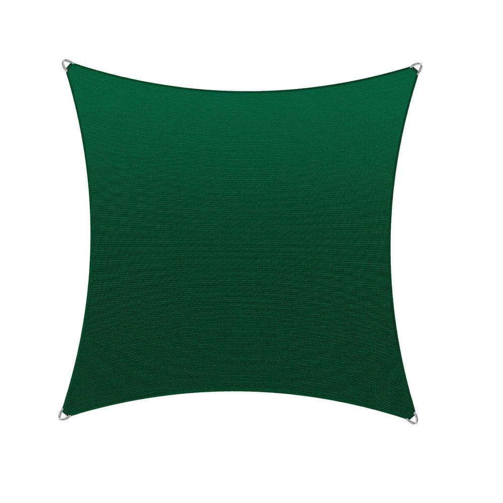 ROYAL SHADE 12 ft. x 12 ft. Green Square Pro Ring Sun Shade Sail Canopy ...