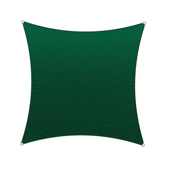 ROYAL SHADE 24 ft. x 24 ft. Green Square Pro Ring Sun Shade Sail Canopy ...