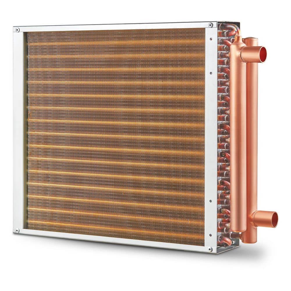 SKYSHALO Heat Exchanger Water to Air, 16 in. x 16 in. with 3-Row 3/8 in ...