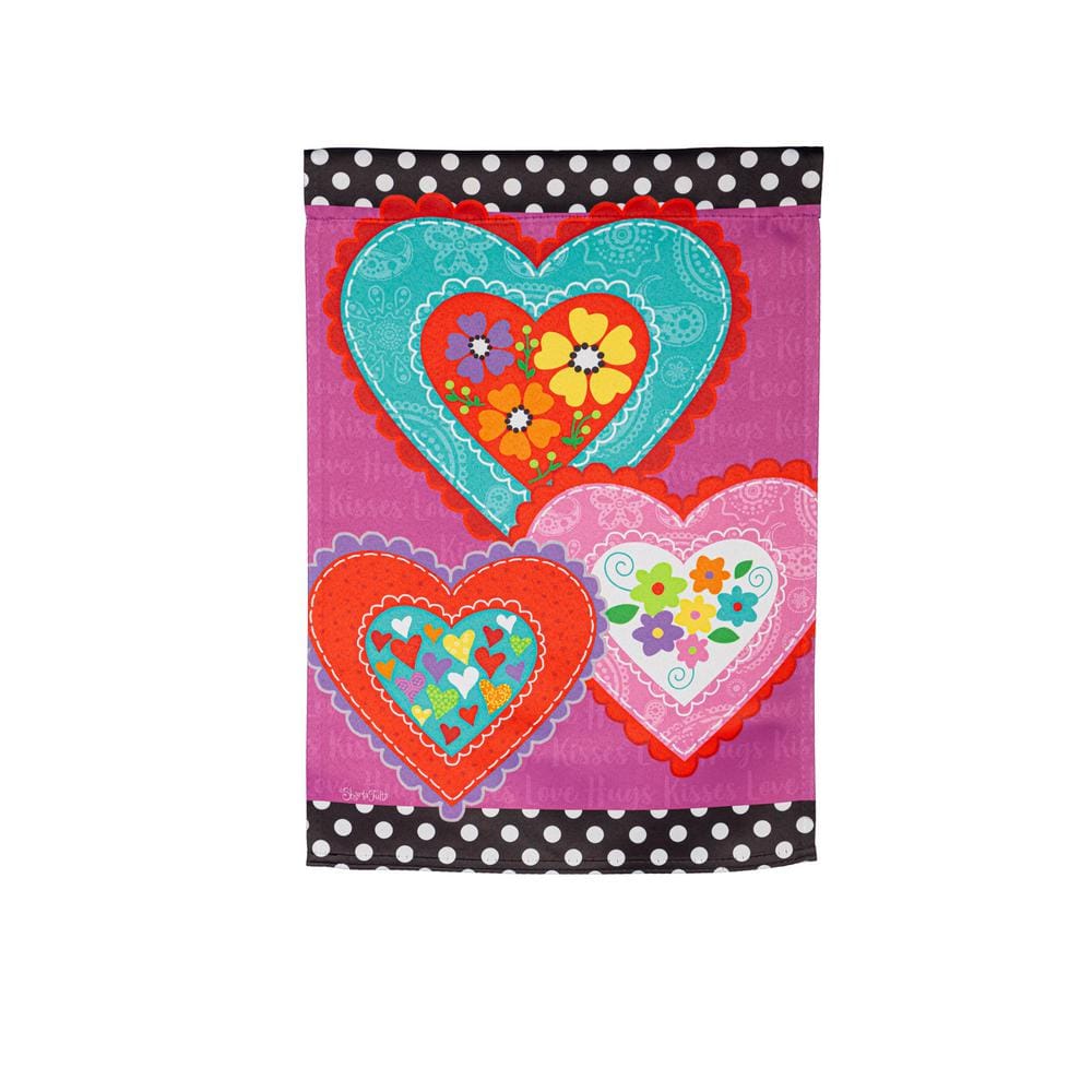 Evergreen Enterprises 2-1/3 ft. x 3-2/3 ft. Lovely Hearts Suede House ...